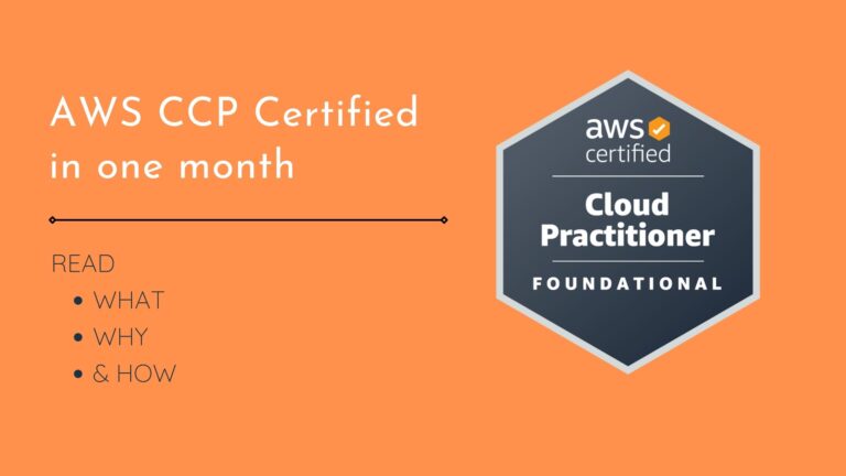 Get AWS CCP Certified in one month | Linesh Badole | 2022